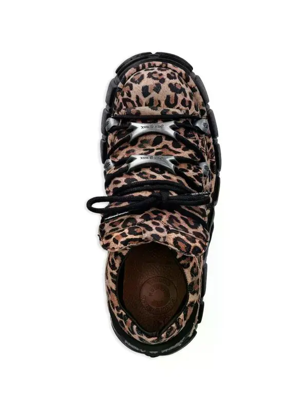 NEW ROCK Leopard Print Platform Sneakers
