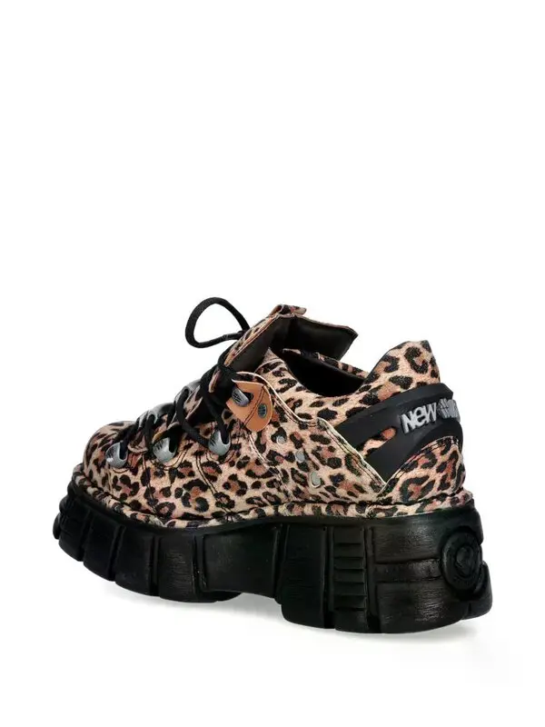 NEW ROCK Leopard Print Platform Sneakers