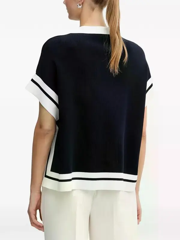 Joseph Ribkoff Striped Collared Top
