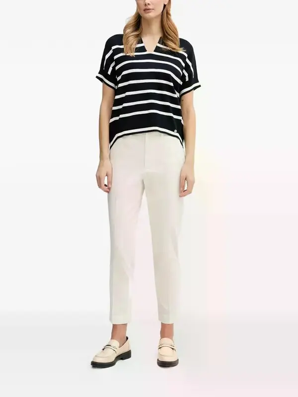 Joseph Ribkoff Striped V-neck T-shirt