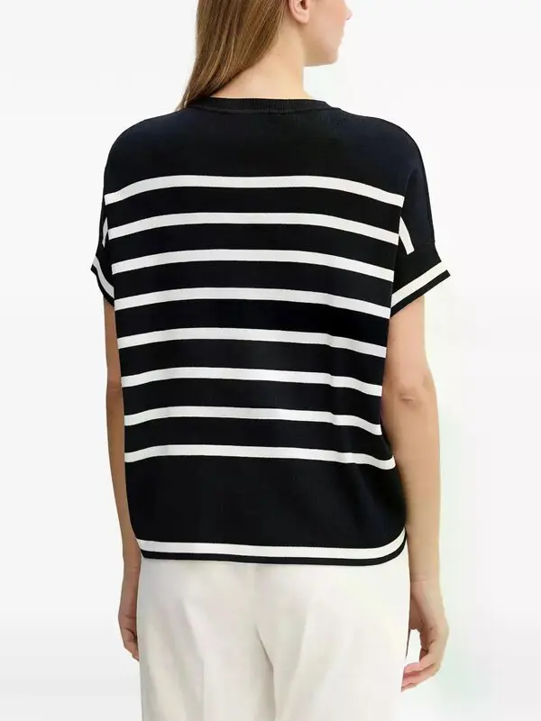 Joseph Ribkoff Striped V-neck T-shirt