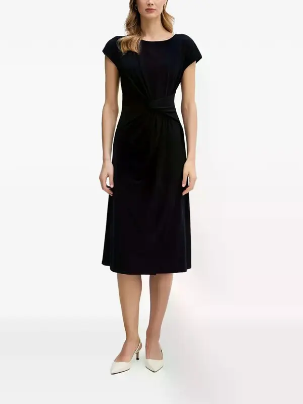 Joseph Ribkoff Twisted A-line Midi Dress - Blue