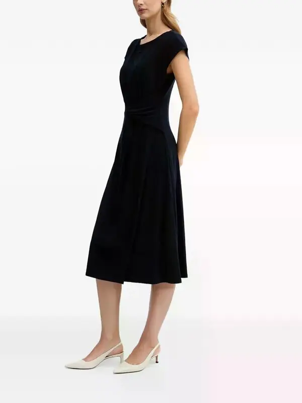 Joseph Ribkoff Twisted A-line Midi Dress - Blue