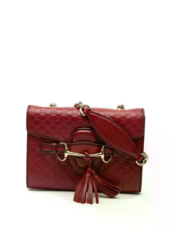Gucci Mini Microissima Emily Crossbody Bag - Red