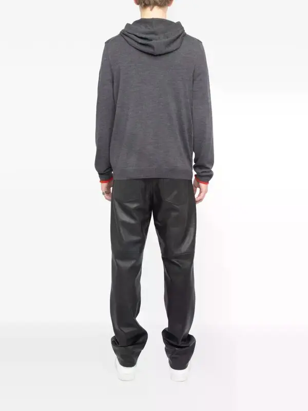 Zadig&Voltaire Hooded Zip Up Sweatshirt With Double Cuffs
