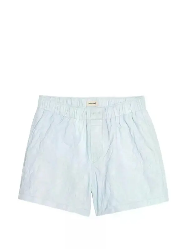 Zadig&Voltaire Crinkled Lambskin Shorts - Blue