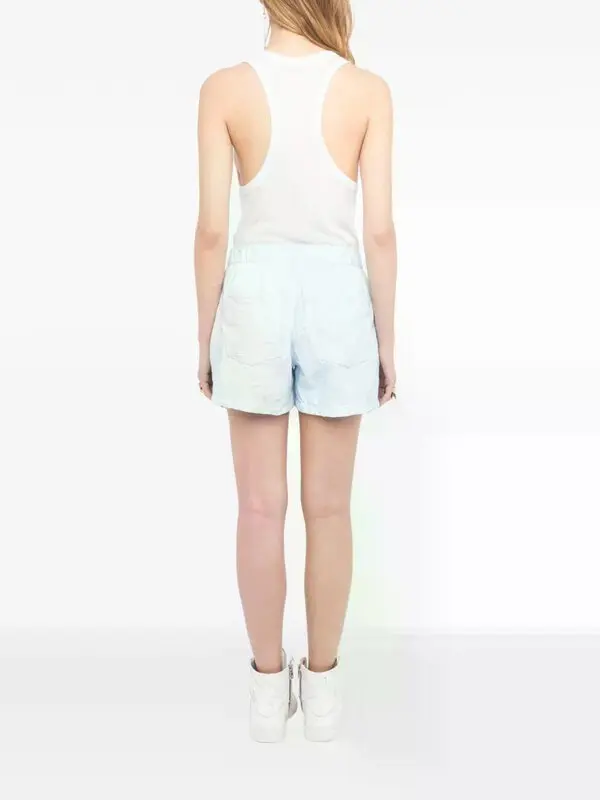 Zadig&Voltaire Crinkled Lambskin Shorts - Blue