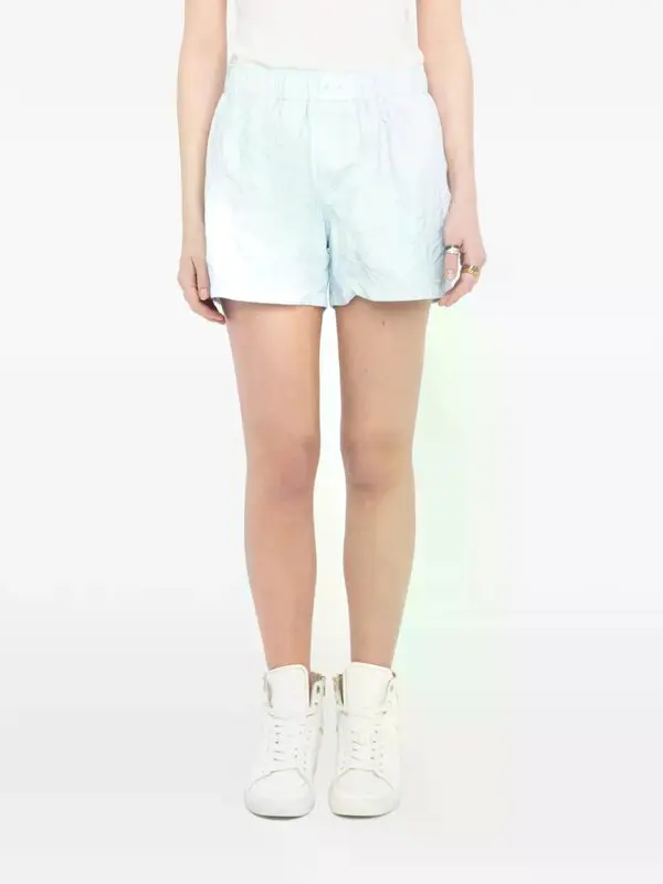Zadig&Voltaire Crinkled Lambskin Shorts - Blue
