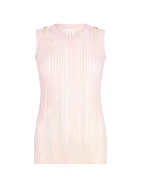 Liu Jo Two-tone Ribbed Knit Tank Top - Pink