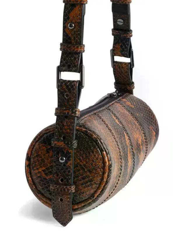 Zadig&Voltaire Snake-print Leather Shoulder Bag - Brown