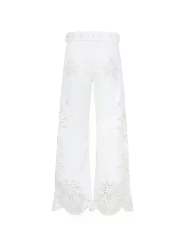 Farm Rio Wide Leg Embroidered Pants
