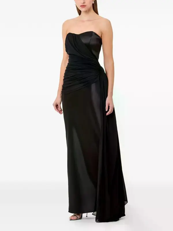 NICHOLAS Milena Draped Maxi Dress - Black