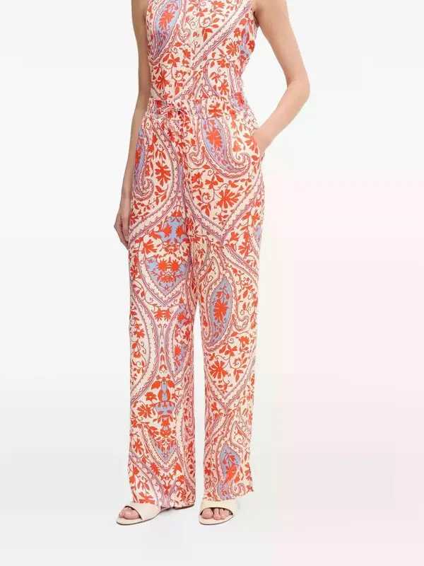 MARC AUREL Floral Print Drawstring Trousers