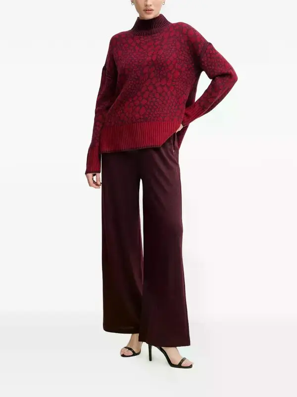 MARC AUREL Patterned Funnel-neck Sweater