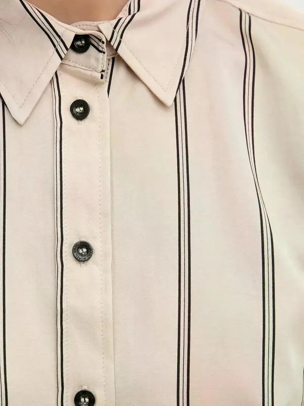 MARC AUREL Striped Buttoned Top