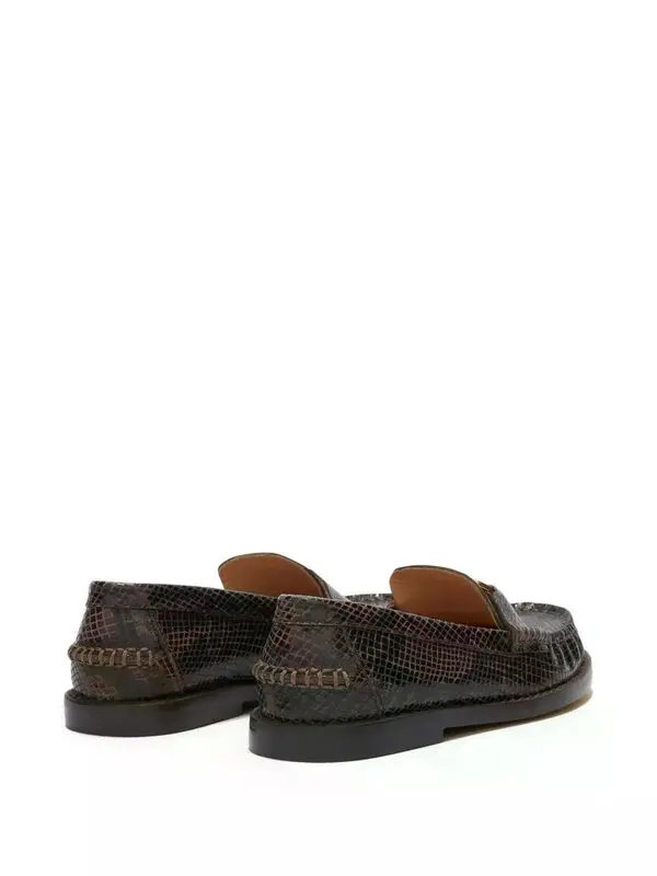 ODISSI Odissì Kali Signature Python-effect Leather Loafers