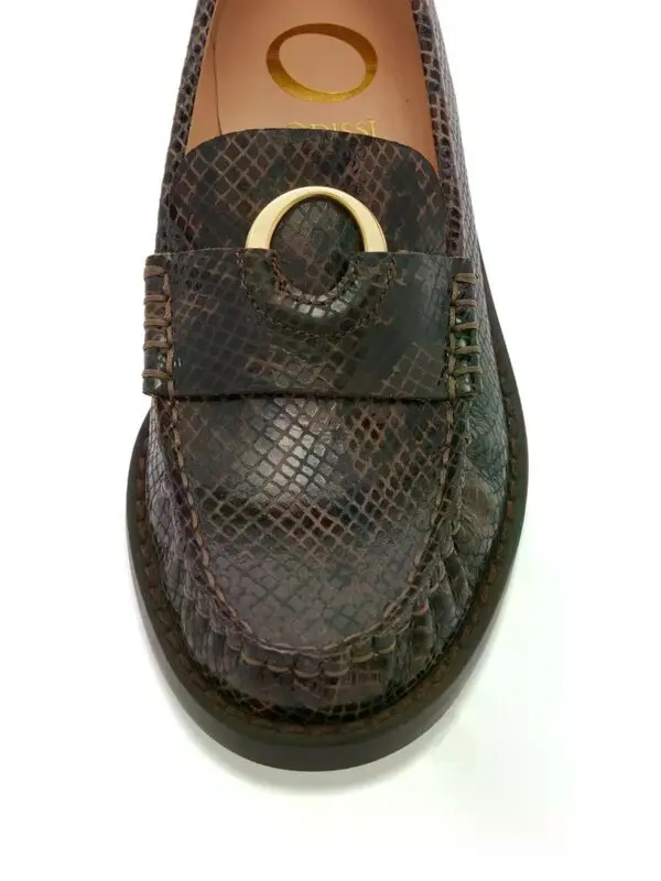 ODISSI Odissì Kali Signature Python-effect Leather Loafers