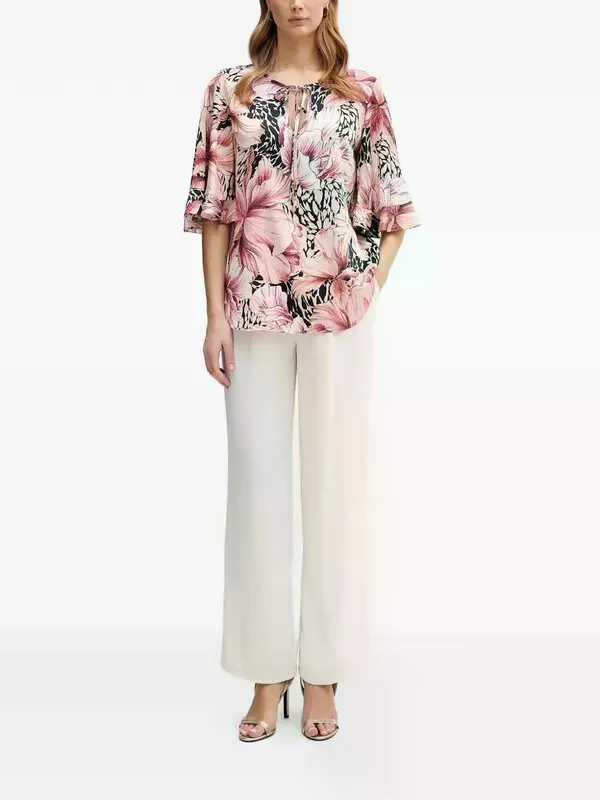 Joseph Ribkoff Floral Ruffled Blouse