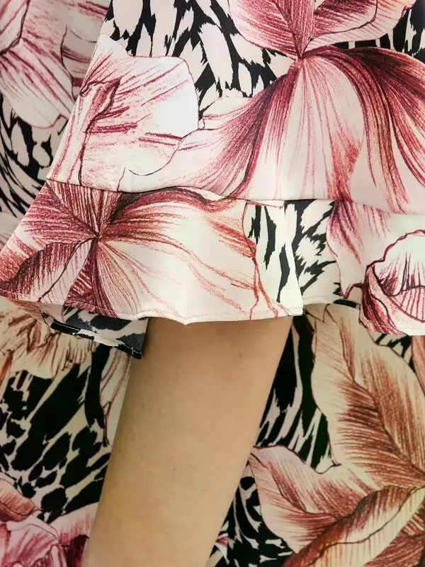 Joseph Ribkoff Floral Ruffled Blouse