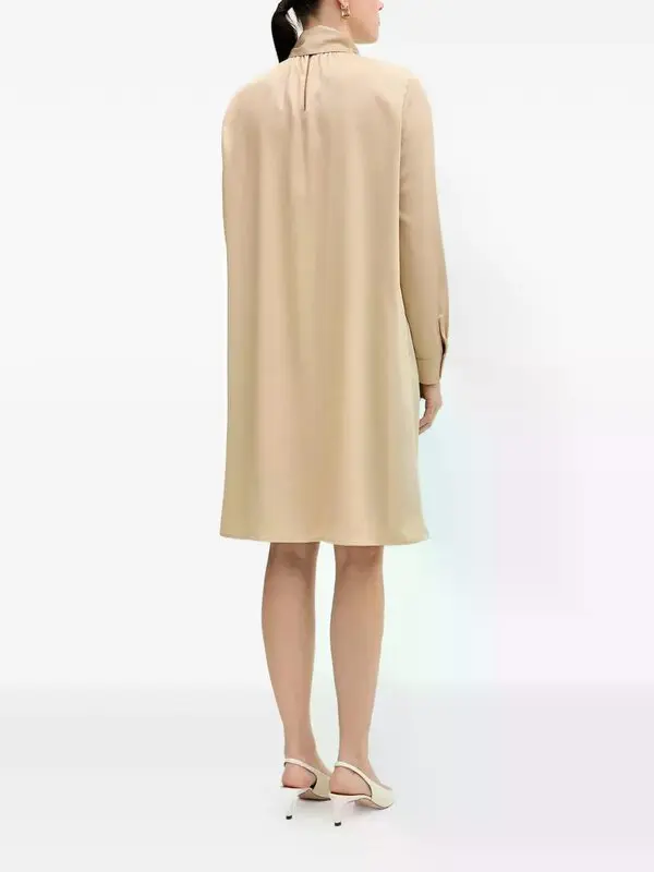 MARC AUREL Tie Neck Midi Dress