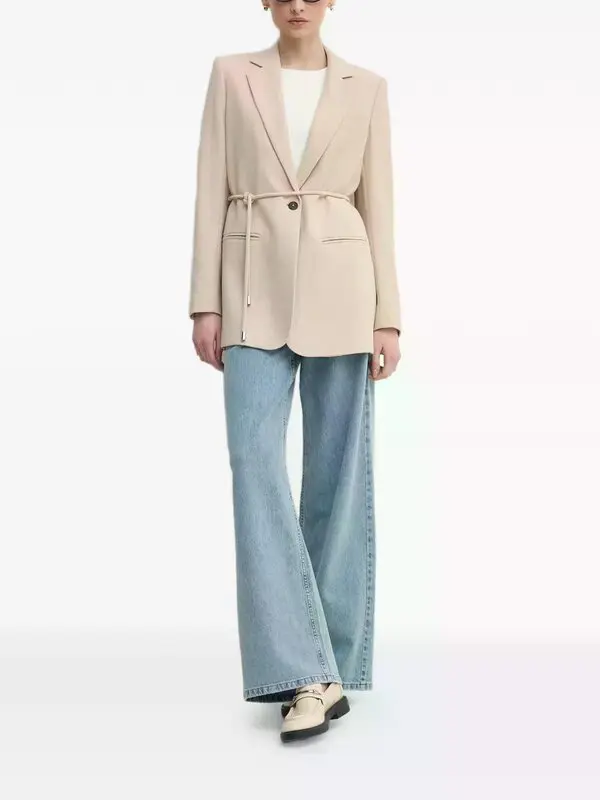 MARC AUREL Belted Button Blazer