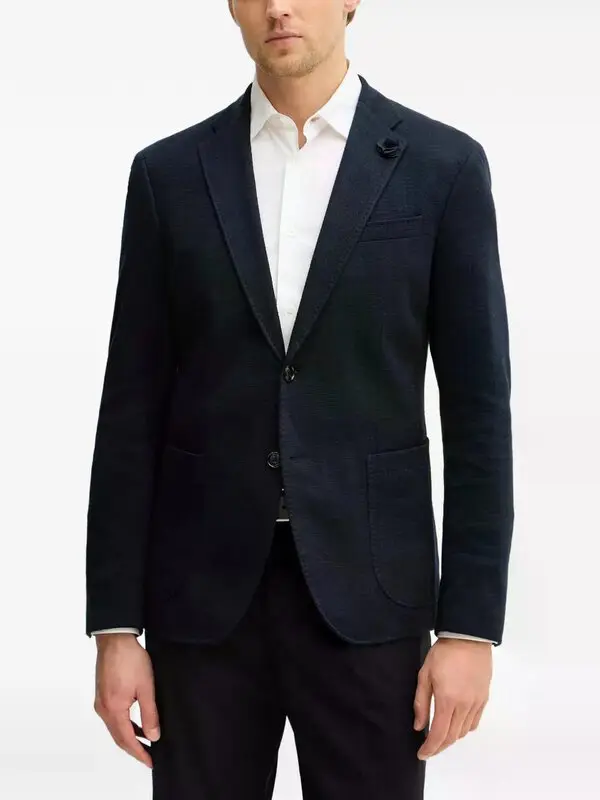 JOOP! Floral-boutonnière Single-breasted Blazer