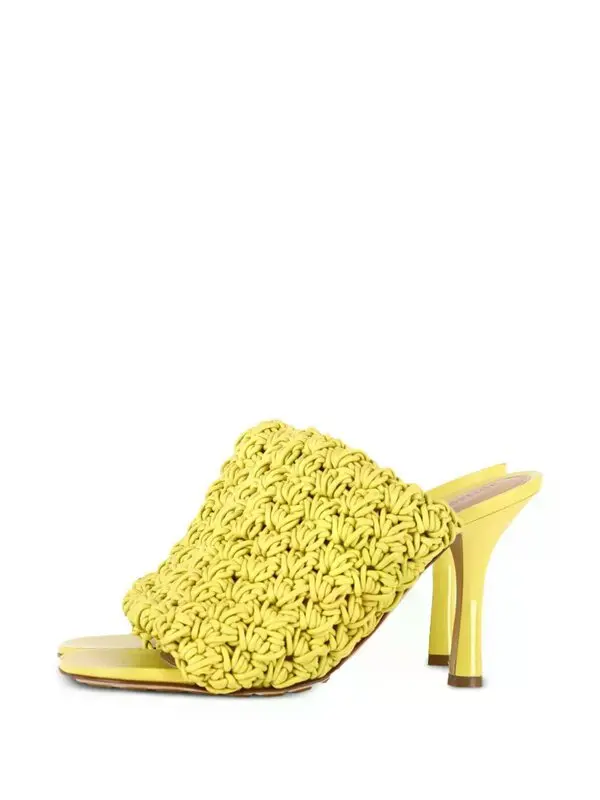Bottega Veneta Board Mules With Sculptural Heel - Yellow