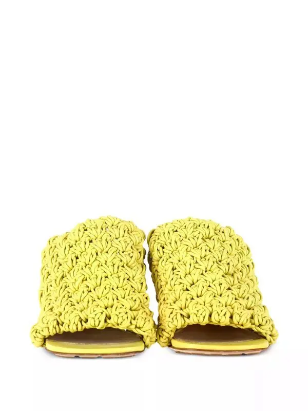 Bottega Veneta Board Mules With Sculptural Heel - Yellow