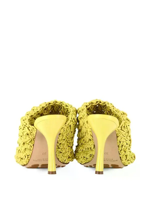 Bottega Veneta Board Mules With Sculptural Heel - Yellow