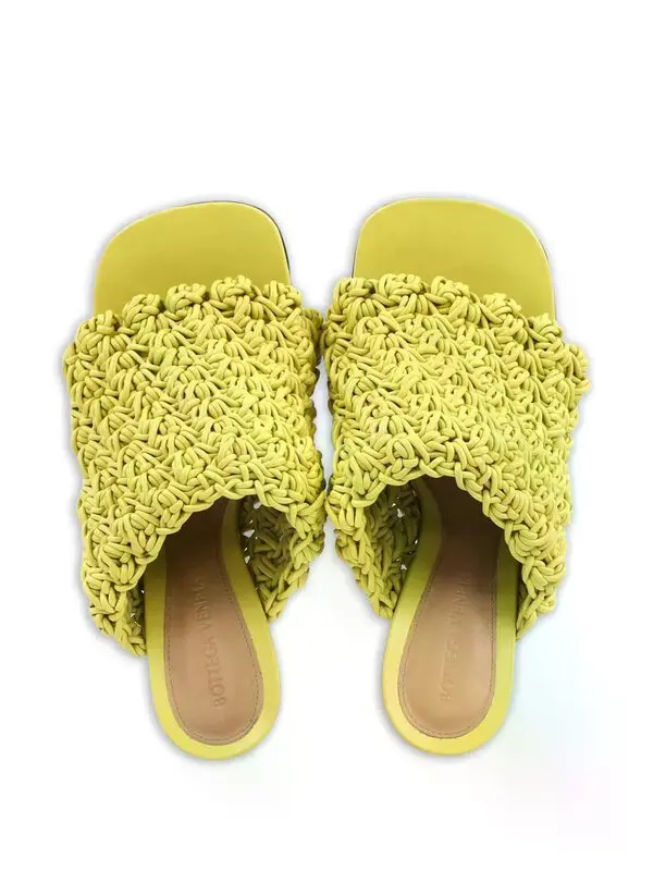 Bottega Veneta Board Mules With Sculptural Heel - Yellow