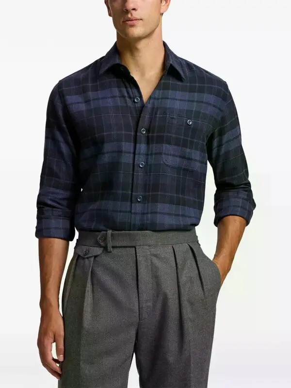 Ralph Lauren Purple Label Plaid Twill Shirt