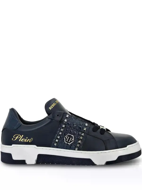 Philipp Plein Leather Sneakers - Blue