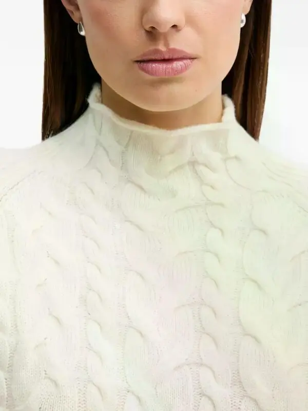 BENETTON Cable-knit Roll-neck Sweater
