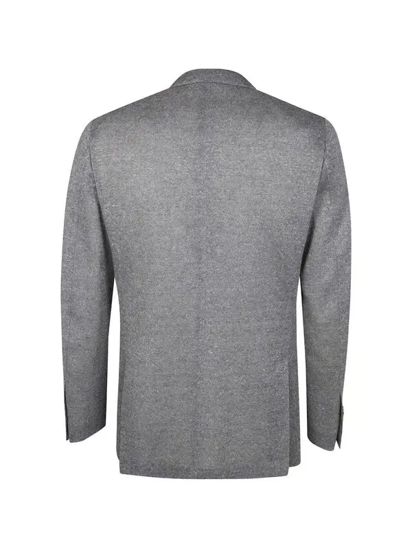 LARDINI Flower-pin Blazer - Grey