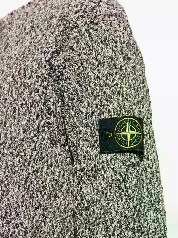 Stone Island Logo-patch Crew-neck Sweater - Neutrals
