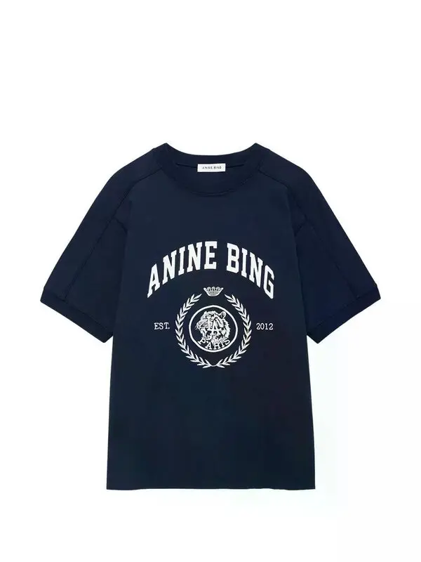 ANINE BING Logo-print T-shirt - Blue