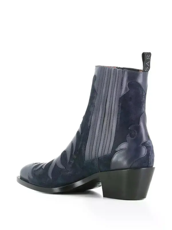 Sartore Flame-appliqué Leather Boots