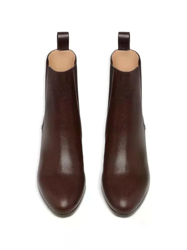 ODISSI Ella Leather Ankle Boots - Brown