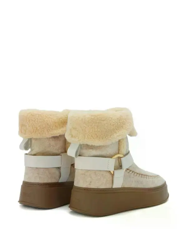 ODISSI Harnessed Felt Boots - Neutrals