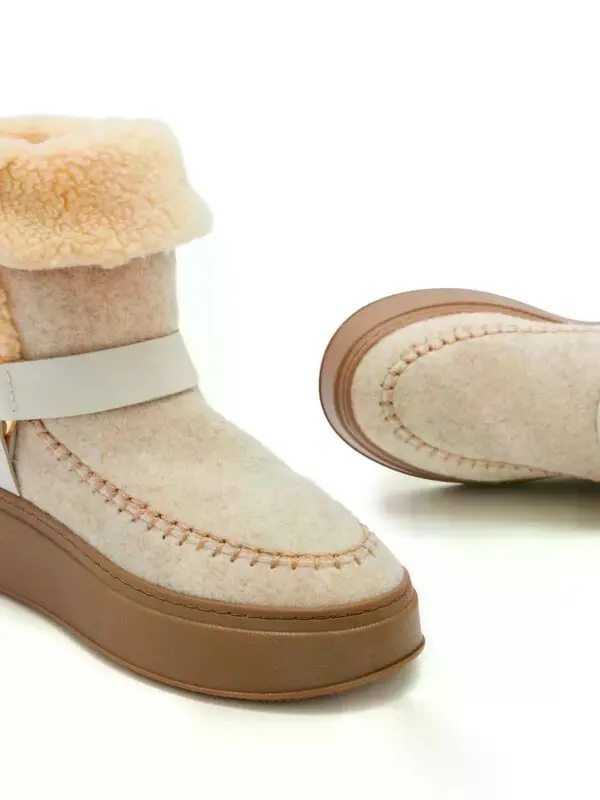 ODISSI Harnessed Felt Boots - Neutrals