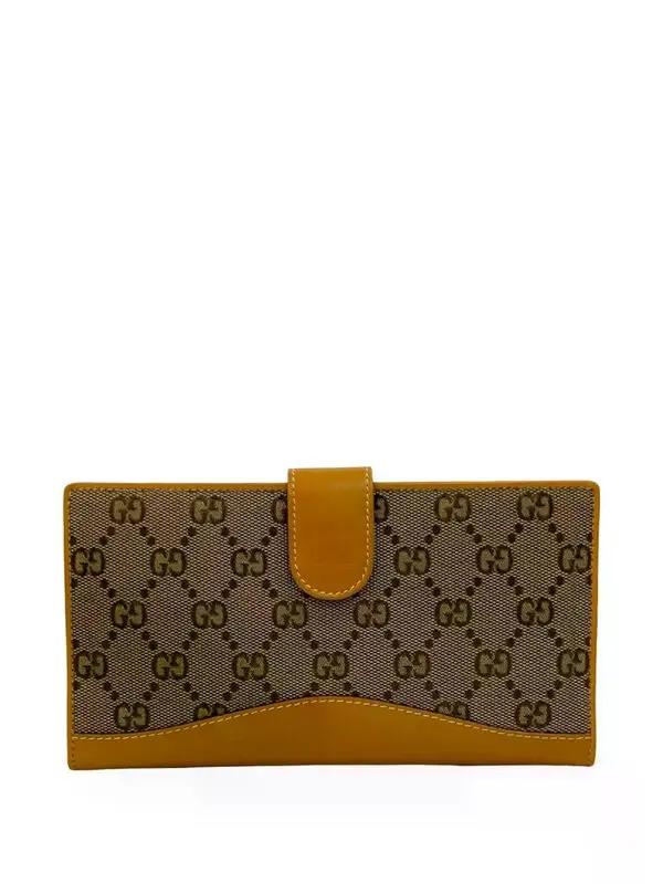 Gucci 20th Century Gg Canvas Wallet Long Wallets - Brown