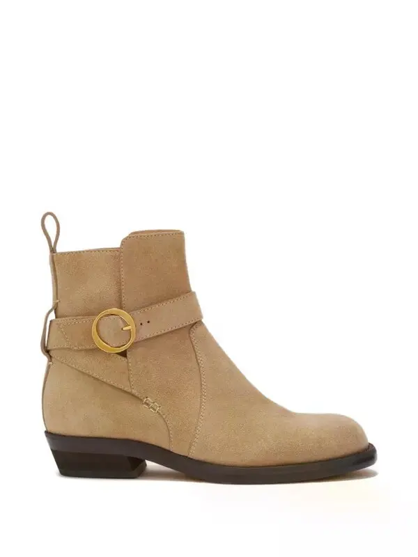 ODISSI Ornella Suede Ankle Boots - Neutrals