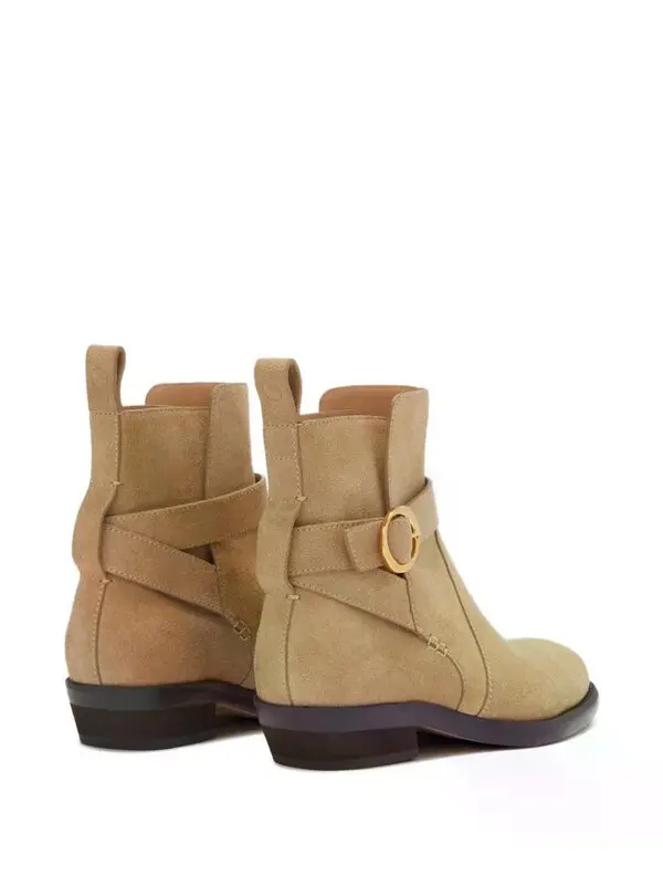ODISSI Ornella Suede Ankle Boots - Neutrals