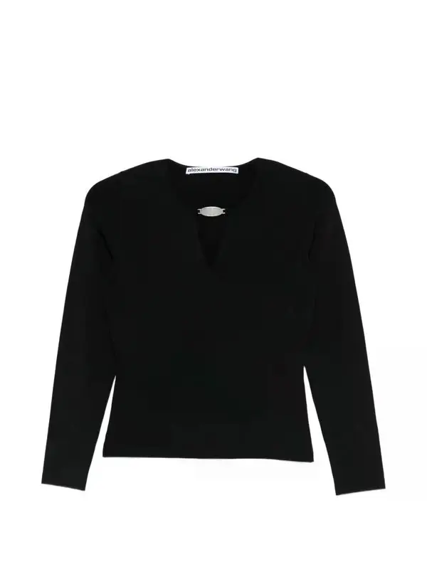 Alexander Wang Logo-plaque V-neck Sweater