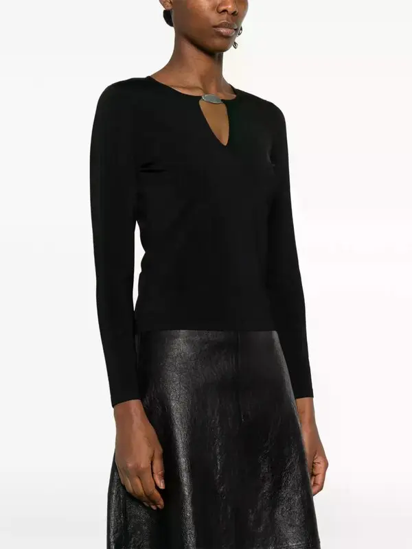 Alexander Wang Logo-plaque V-neck Sweater