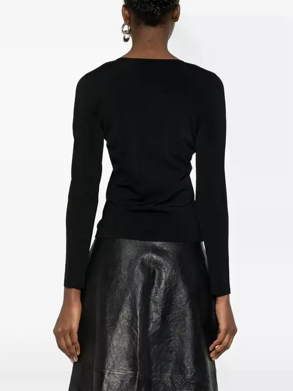 Alexander Wang Logo-plaque V-neck Sweater
