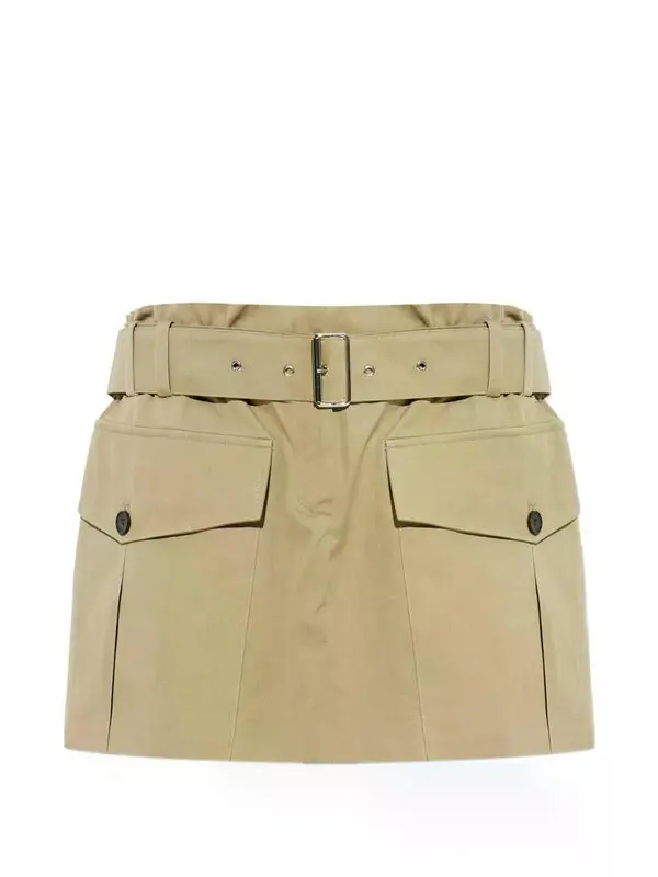 IRO PARIS Belted Mini Skirt - Neutrals