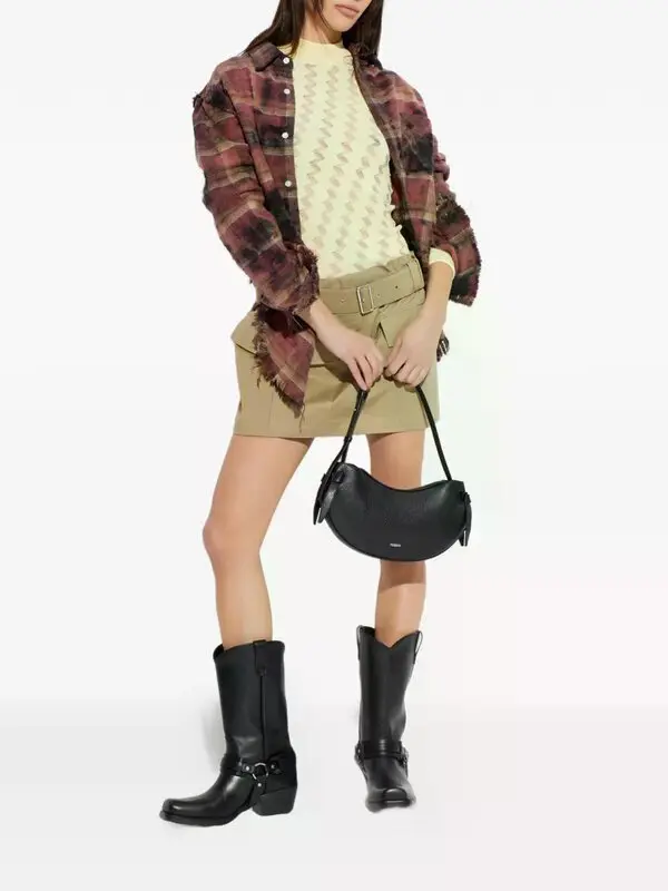 IRO PARIS Belted Mini Skirt - Neutrals