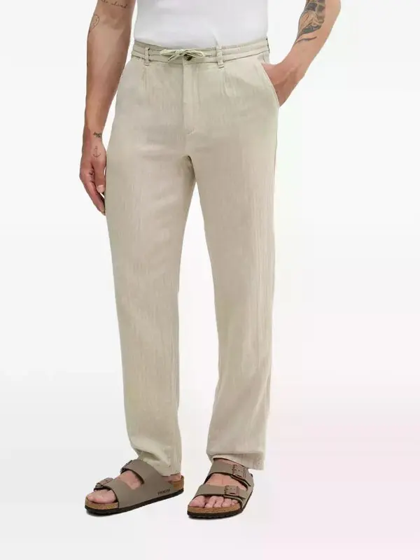 LINDBERGH Drawstring Herringbone Trousers