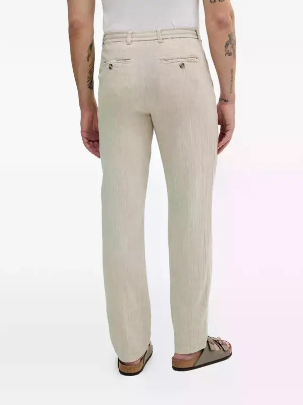 LINDBERGH Drawstring Herringbone Trousers